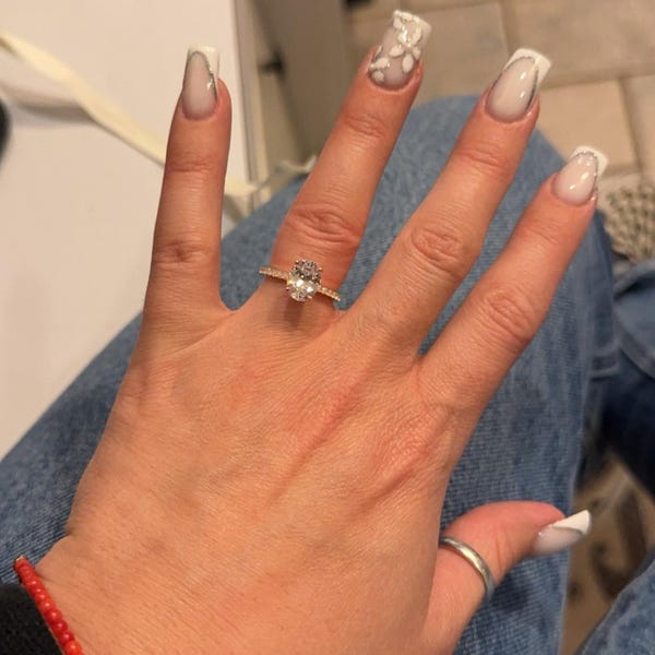 Beautiful Radiant Cut Engagement Ring. Half Eternity Band. 2.5 Ctw ...