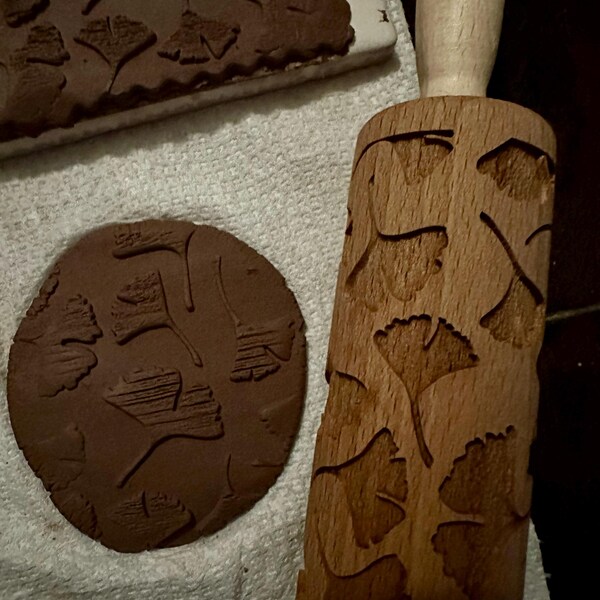 CHRISTMAS VIBE Set of 4, MINI Embossing Rolling Pin for Cookies ...