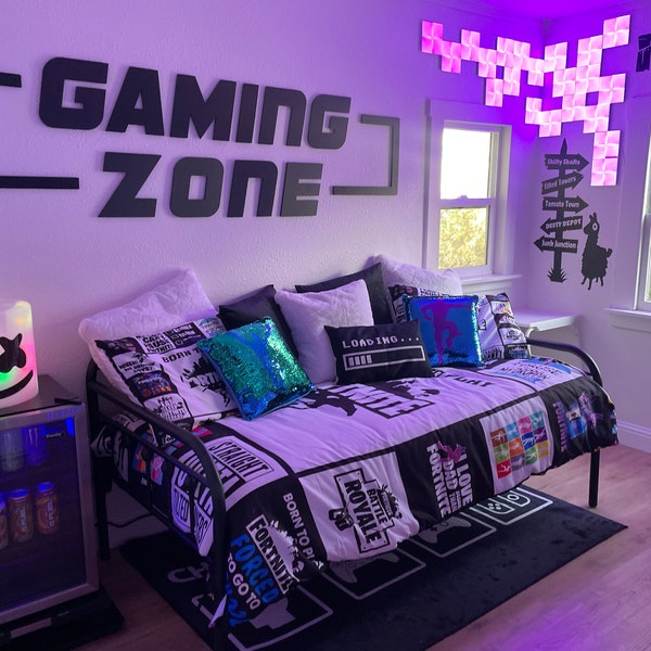 Gaming Zone, 3D Wall Decor, Video Games Sign, Gameroom Sign Gifts ...