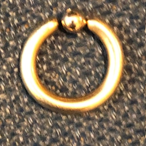 14K Yellow or White Gold One 3mm-6mm Replacement Captive Beads no ...