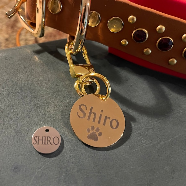 12mm Custom Tiny Tag, Small Pet Tag, Dog Tag, Puppy Tag, Kitten Tag ...