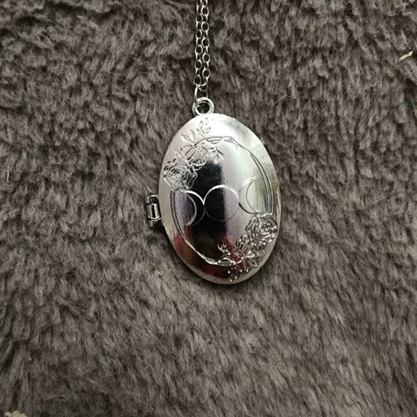Apothecary Locket, Witch Locket, Triple Moon Locket, Witchy Pendant ...