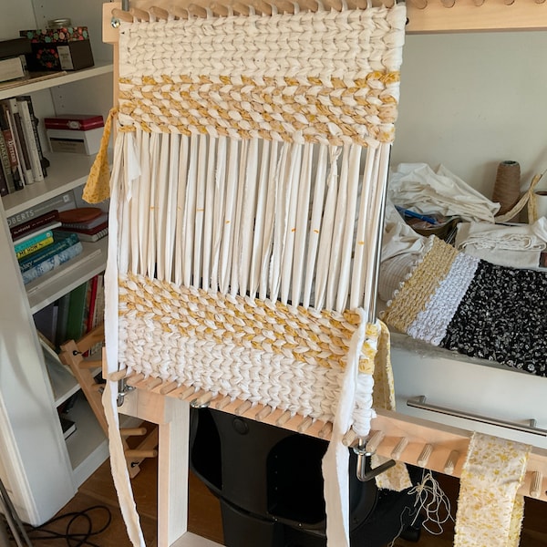 Adjustable Twining Loom for Rag Rugs, Place Mats, and Potholders. Maple ...