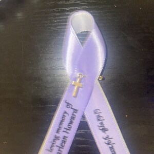 Custom Memorial Ribbons Pinned and Ready to Wear , Lapel Ribbons ...