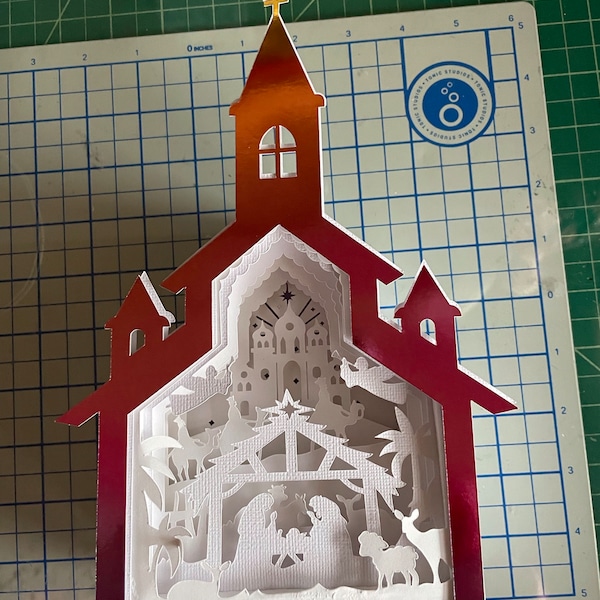 Pack 3 Nativity Scene Church Shadow Box PDF, SVG Light Box for Create ...