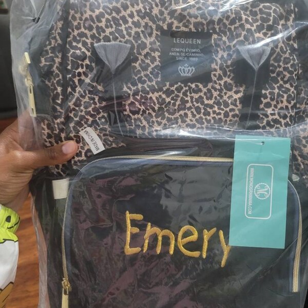 Name or Monogrammed Leopard Print Diaper Bag Backpack | Multi ...