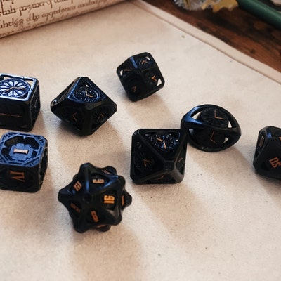 Gothic Temporal Dice Set full Dungeons and Dragons DND Dice Set Role ...