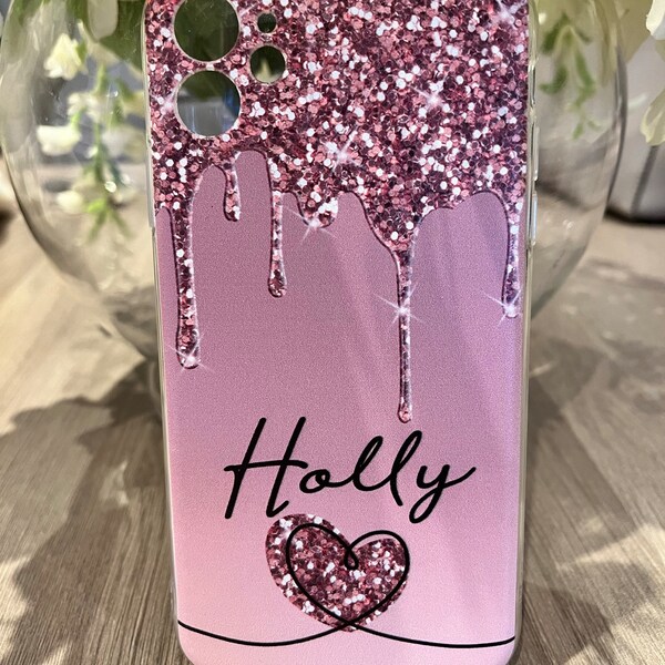 Personalised Phone Case iPhone 13 Shinee Hearts Custom Name Initials ...