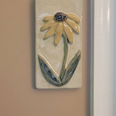 3x3 Handmade High Relief Ceramic Sand Dollar Tile With Hanger on Back ...