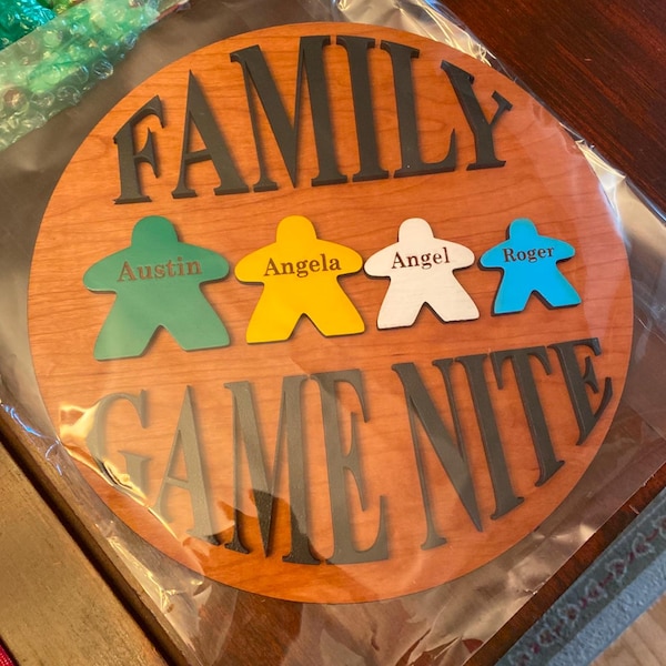 Meeple Shape - Wood or Acrylic - Wall Hanging - Decor - Customized ...