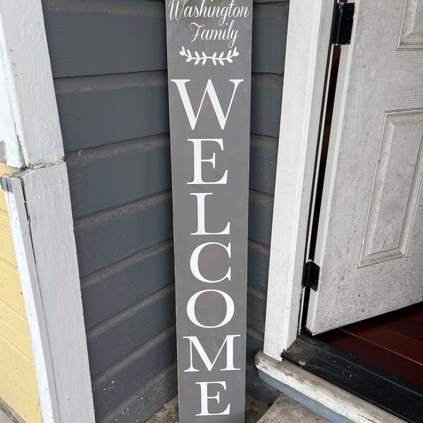 Personalized Family Name Porch Sign | Welcome Sign - Etsy