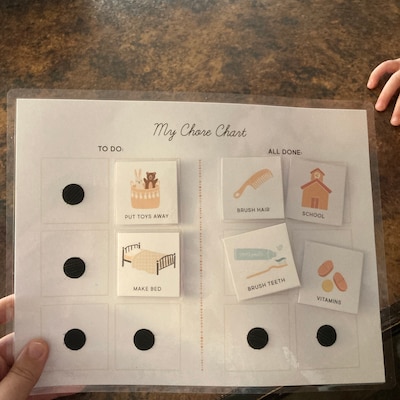 School, Chore, & Routine Cards Chart BUNDLE, Editable Visual Schedule ...