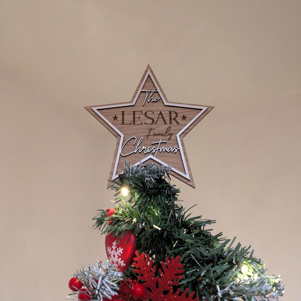 Christmas Tree Topper - Personalised Christmas Tree Topper ...