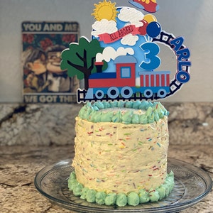 Train Cake Topper, Choo Choo Three, Train Party Cake Topper - Etsy