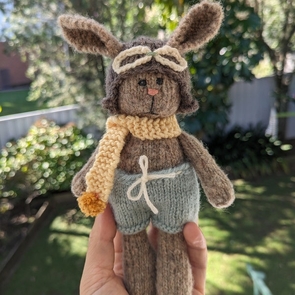 Knitted Rabbit Aviator Pattern. Amigurumu Bunny Tutorial. - Etsy