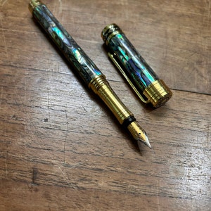 Natural Handmade Abalone Sea Shell Rollerball Pen, Mother of Pearl ...