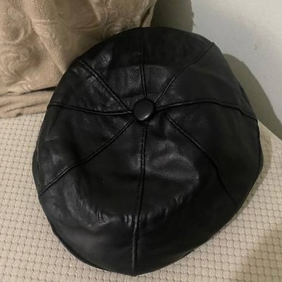 BROWN 8 Panels Leather Newsboy Cap Peaky Blinders Hat Baker Boy Leather ...