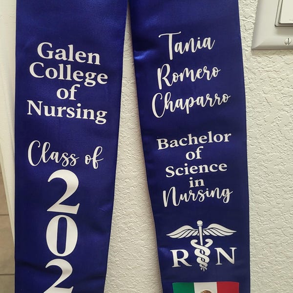 Custom Graduation Trimmed Stoles Sashes Design Decoration Silk Satin ...