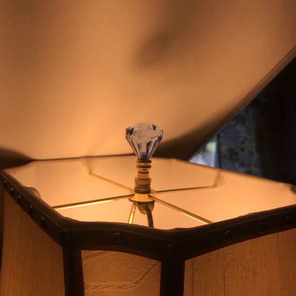 Set of 2 Acrylic Diamond Lamp Shade Finials, Harp Toppers - Etsy