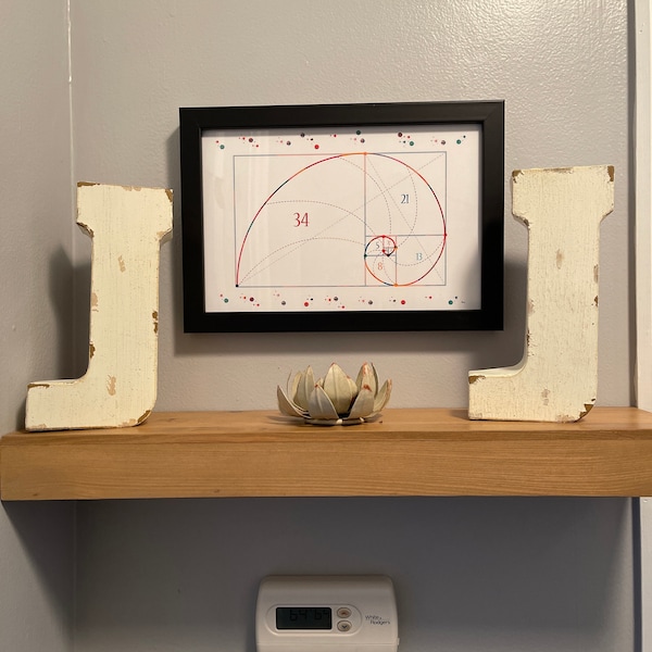 Fibonacci Sequence Watercolor Print Science Art Illustration Fibonacci ...