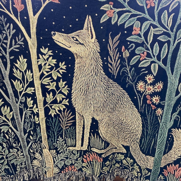 Dusty Blue Tree of Life Folk Art Accent Rug for Living Room | Eclectic ...