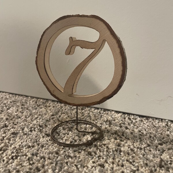 Set of Wooden Table Numbers, Rustic Table Numbers for Barn and Country ...