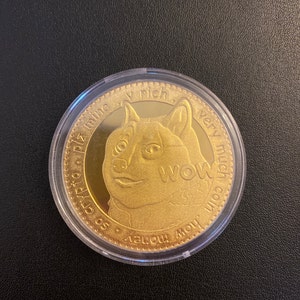 Dogecoin Doge Coin Doge Crypto Cryptocurrency Physical Colored Gold ...