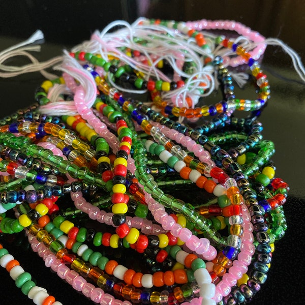 Waist Beads TIE ON, Thread Waist Beads, Stomach Beads, Waist Beads ...