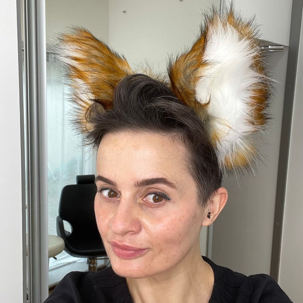 Wild Faux Fur Fox Ears Headband - Etsy