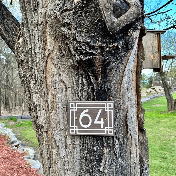 Art Deco Address Sign, Address Sign Outdoor, Custom Address Sign, Art ...