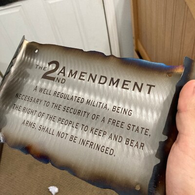 Second Amendment Metal Sign Rustic Home Decor - Etsy