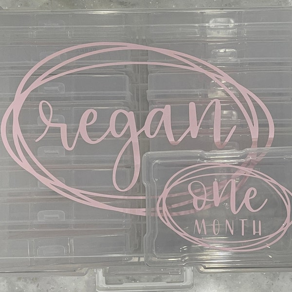 Oval Script - DIGITAL FILES | Photo Box Labels | Memory Box Stickers ...