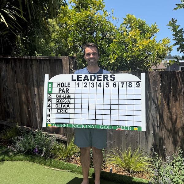 Custom Golf Leaderboard Sign | Personalized Golf Tournament Scoreboard ...