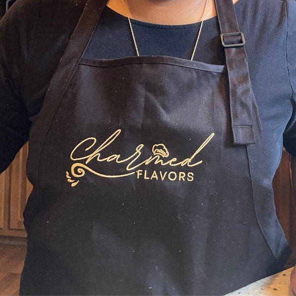 Custom Embroidered Apron, Custom Logo, Design Your Own, Custom Text ...