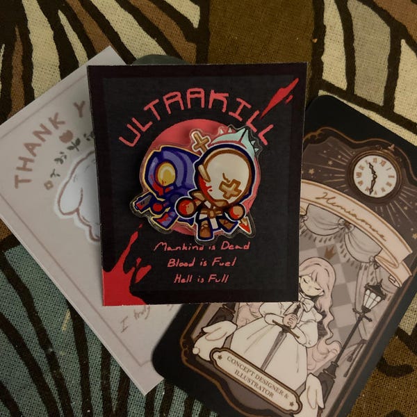 ULTRAKILL V1 and Gabriel Acrylic Pin, Ultrakill Charm, Backpack Decor ...