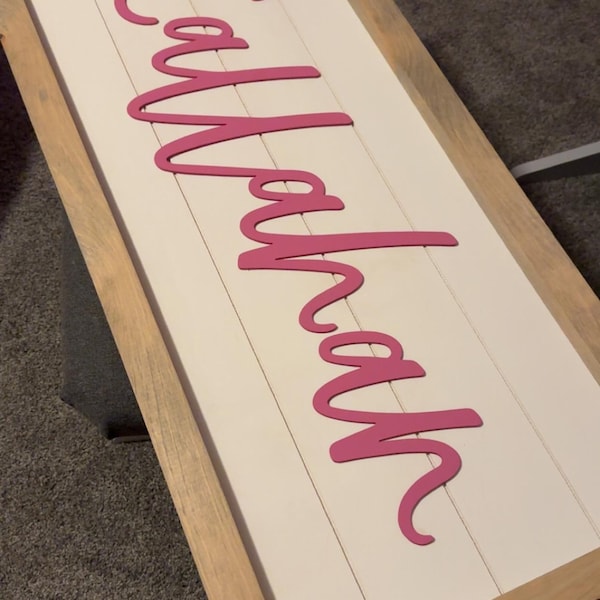 Wood Boy Crib Name Sign, Large Custom Baby Name Sign, Nursery Art Wall ...