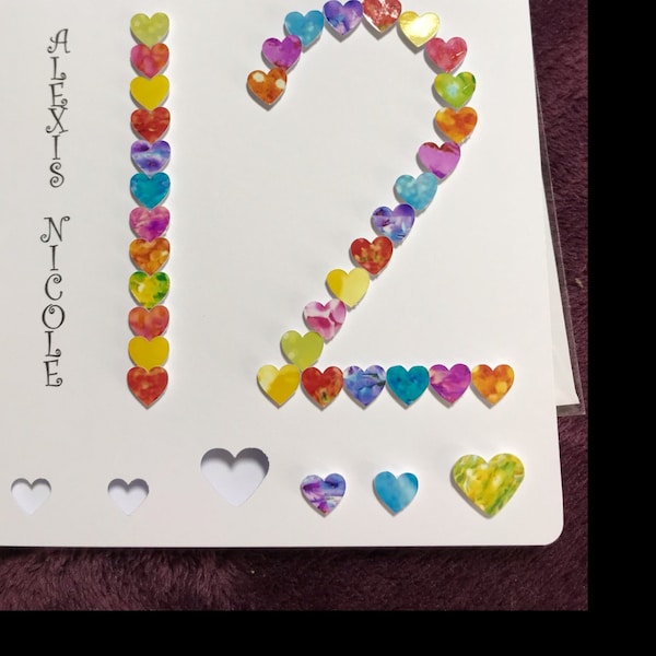 12th Birthday Card - Handmade & Personalised Age 12 Card for Girls ...