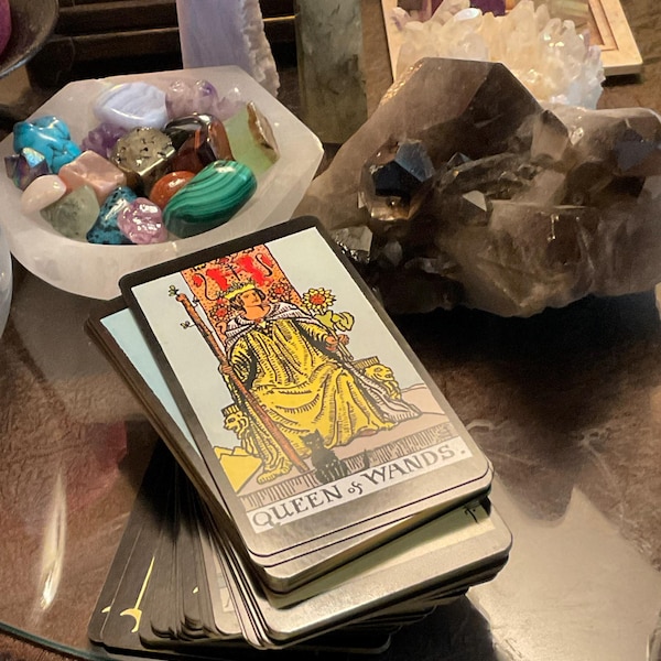 Black Tarot Cards Set | Tarot Deck With Guidebook and Bag | Classic ...