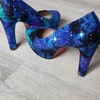 Galaxy Shoes, Space Heels, Custom Shoe, Nebula, Geek, Something Blue ...