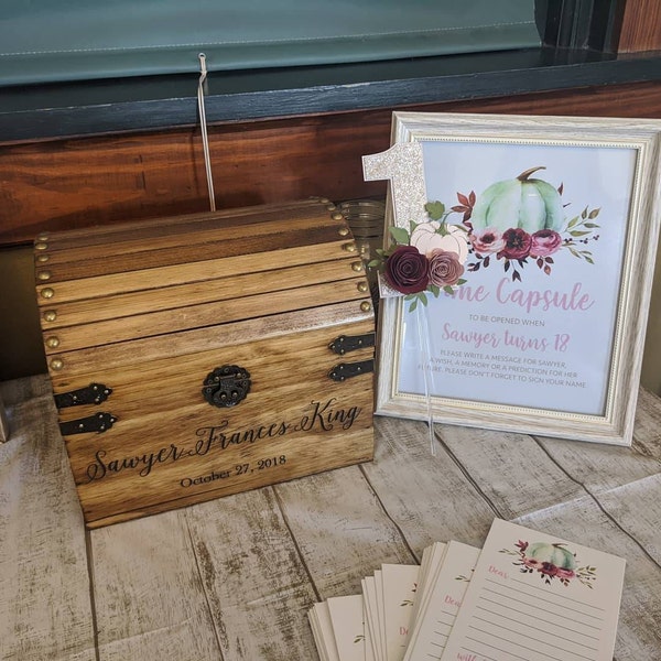 Baby Time Capsule Box, First Birthday Time Capsule Ideas, Sentimental ...