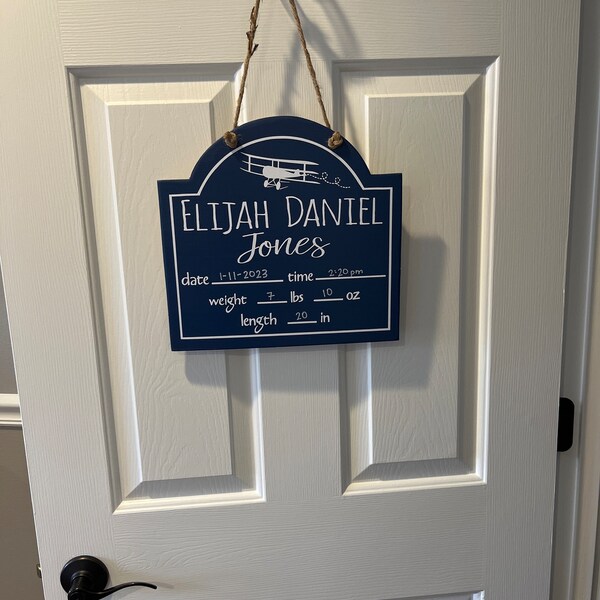 Airplane Pilot Baby Door Hanger/aviator/personalized/nursery Decor ...