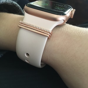 Rose Gold Stacking Rings, Apple Watch Band Jewelry Charms, Fitbit Band ...
