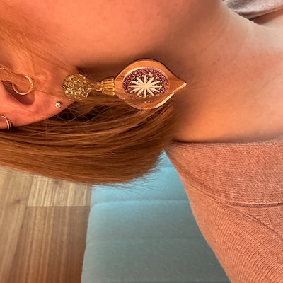 Iridescent Melty Skull Earrings, Holographic Pastel Rainbow, Halloween ...