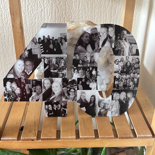 Acrylic Photo Number Collage, Birthday Gift, Photo Gift, Personalised ...