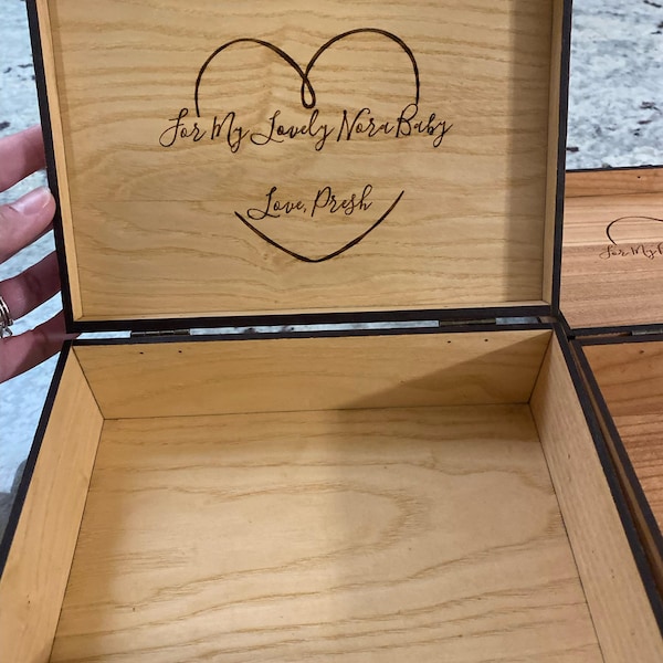 Love Letter Box Valentines Day Gift Box Personalized Small Wooden ...