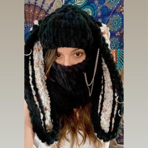 Knit Bear Balaclava Ski Mask With Ears Crochet Balaclava - Etsy