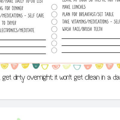 Printable Cleaning Checklist, Fly Lady Control Journal, Zone Journal ...