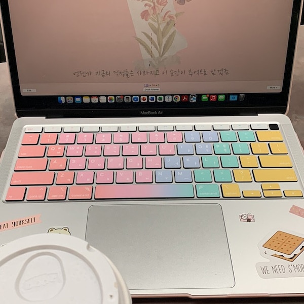 Korean English Hangul 한-영 Keyboard Stickers - Generic Size [macbook/hp ...