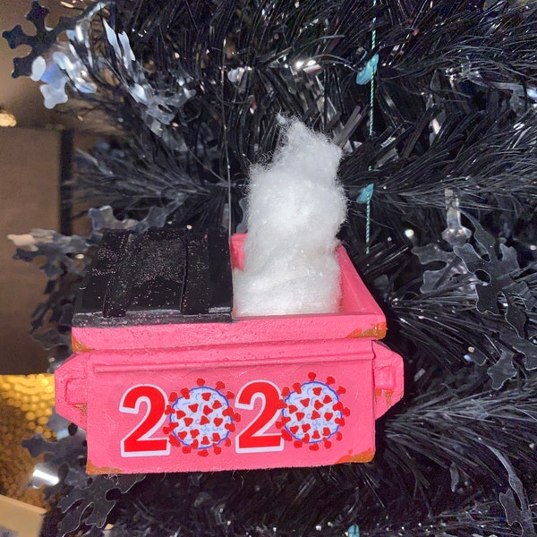 Dumpster Fire 2020 Christmas Ornament With Flickering LED Fire Light ...