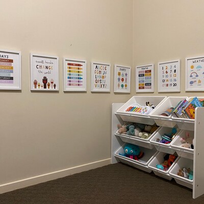 Educational Prints, Set of 48 Preschool Posters, Classroom Decor ...